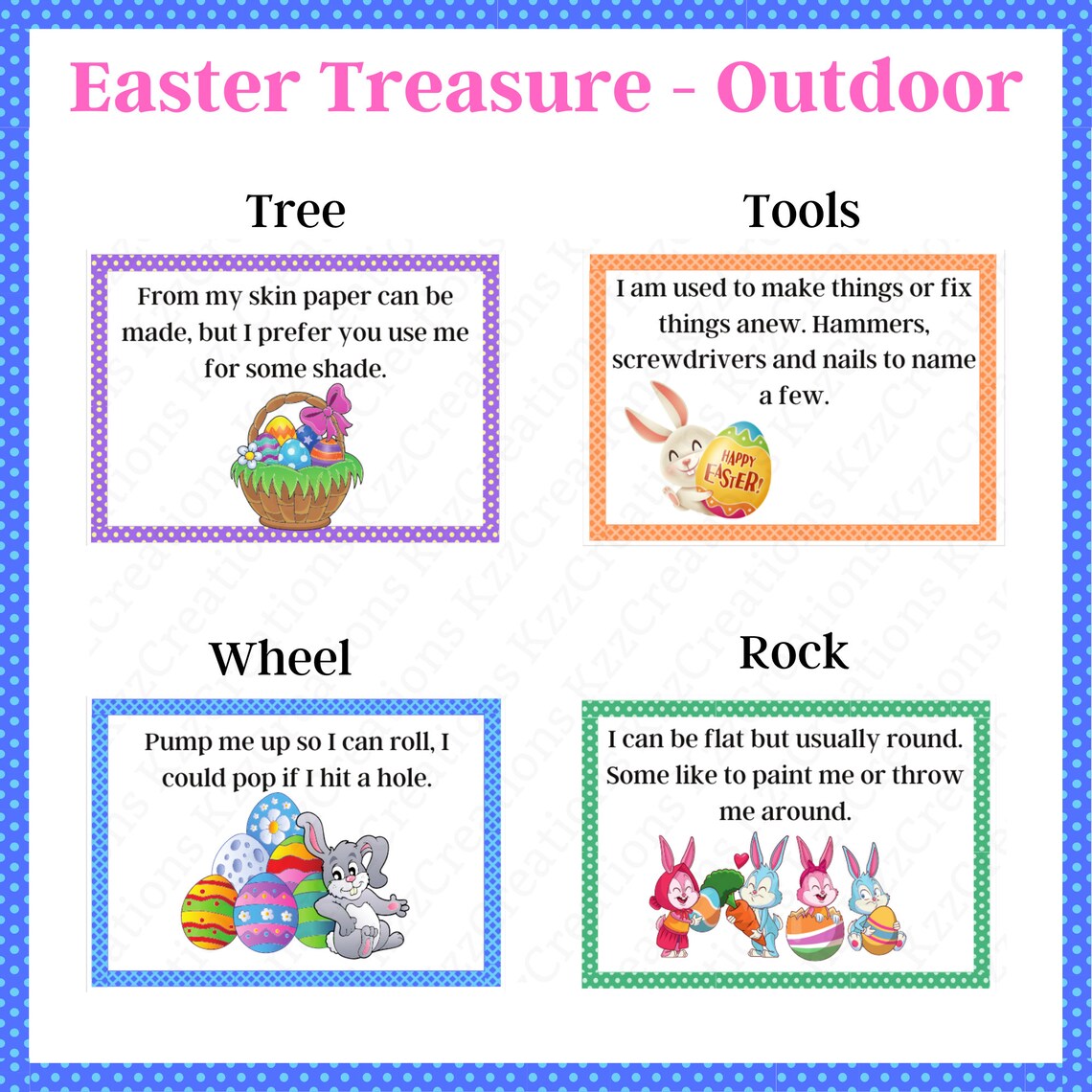 Easter Scavenger Hunt Easter Bunny Letter Outdoor Treasure - Etsy