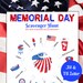 Memorial Day Scavenger Hunt, Printable Family Game, Game for Kids, Game ...