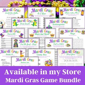 Mardi Gras Maze, Printable Family Game (PDF) - Etsy
