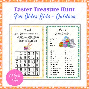 Easter Scavenger Hunt, Easter Bunny Letter, Outdoor Treasure Hunt, Game ...