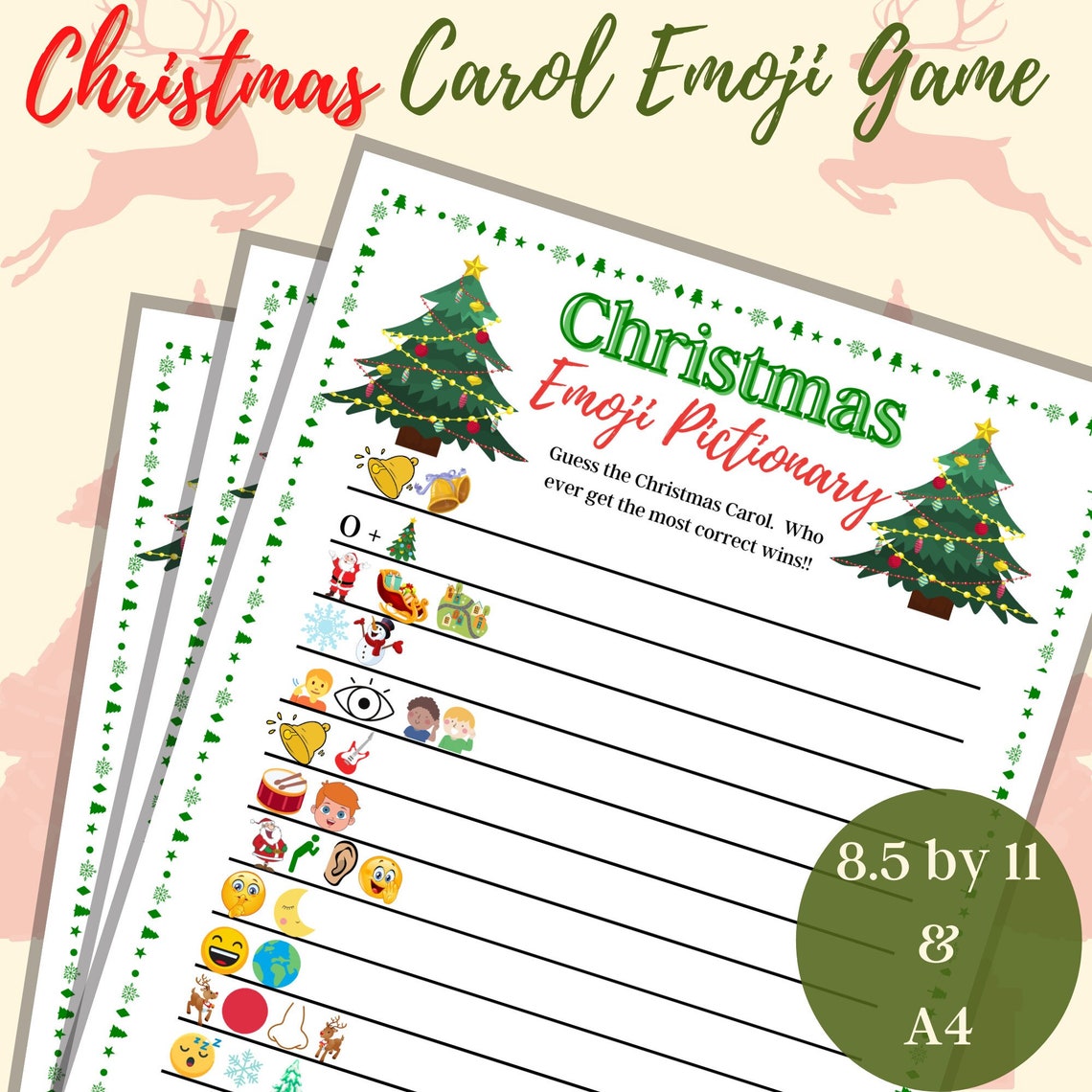 Christmas Emoji Game Christmas Game Name That Christmas | Etsy