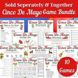 Cinco De Mayo Word Game, Printable Family Game, Virtual Party Game ...