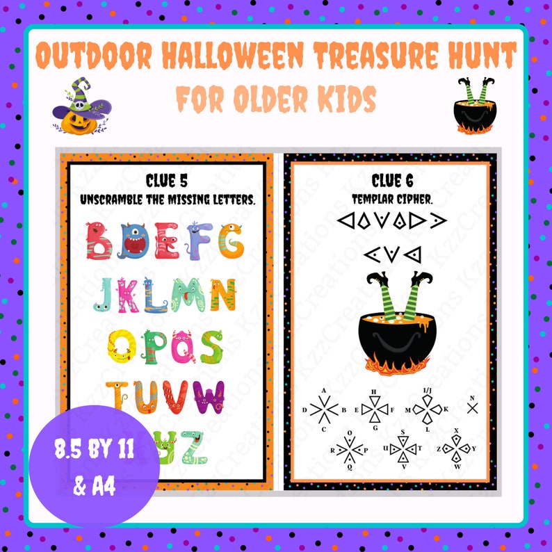 Halloween Scavenger Hunt Outdoor Halloween Treasure Hunt - Etsy