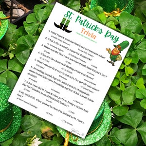 St Patrick's Day Trivia Game, Printable Family Game, Virtual Party Game ...