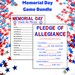Memorial Day Game Bundle, Printable Family Games, Virtual Party Games ...