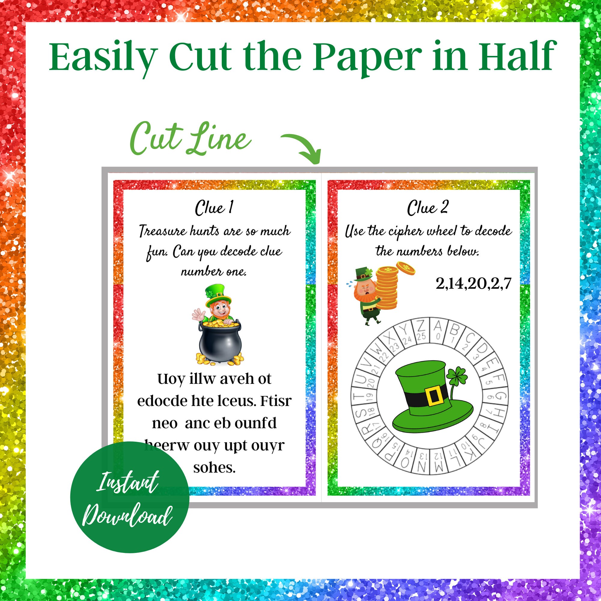 Leprechaun Treasure Hunt Indoor Saint Patrick's Day - Etsy