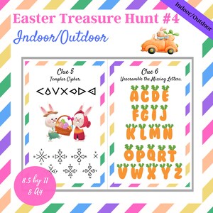 Indoor and Outdoor Easter Treasure Hunt, Easter Bunny Letter, Easter ...