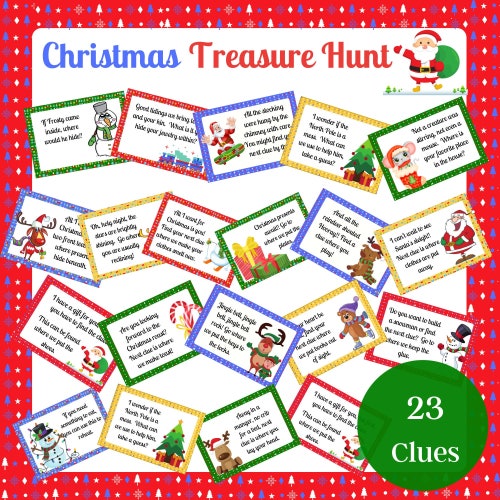 Indoor Christmas Treasure Hunt Game for Kids Christmas - Etsy