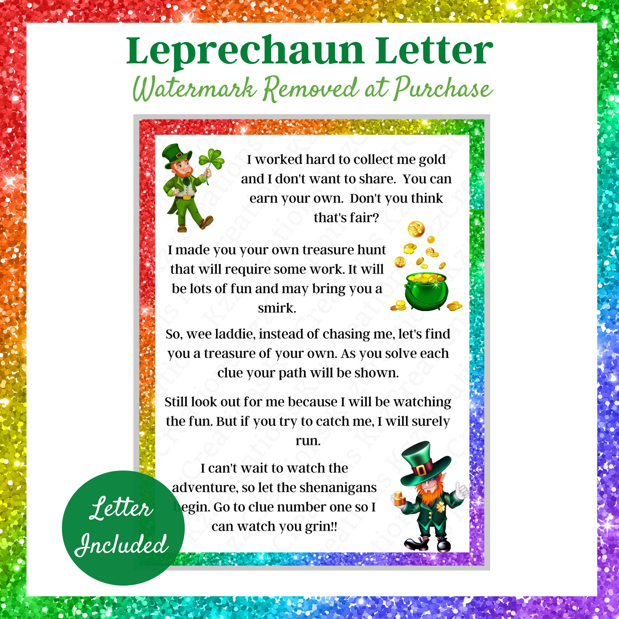 Leprechaun Treasure Hunt Indoor Saint Patrick's Day - Etsy