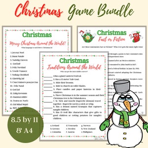 Christmas Game Bundle Printable Family Games Virtual Party - Etsy
