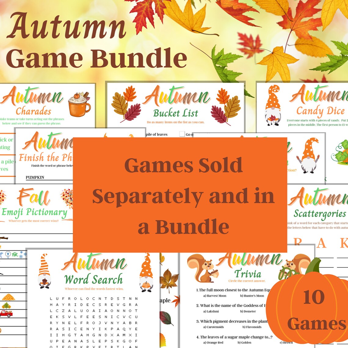 Autumn Fact or Fiction Game Printable Fall Game Autumn - Etsy