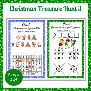 Christmas Scavenger Hunt, Letter From Santa, Indoor Christmas Treasure ...