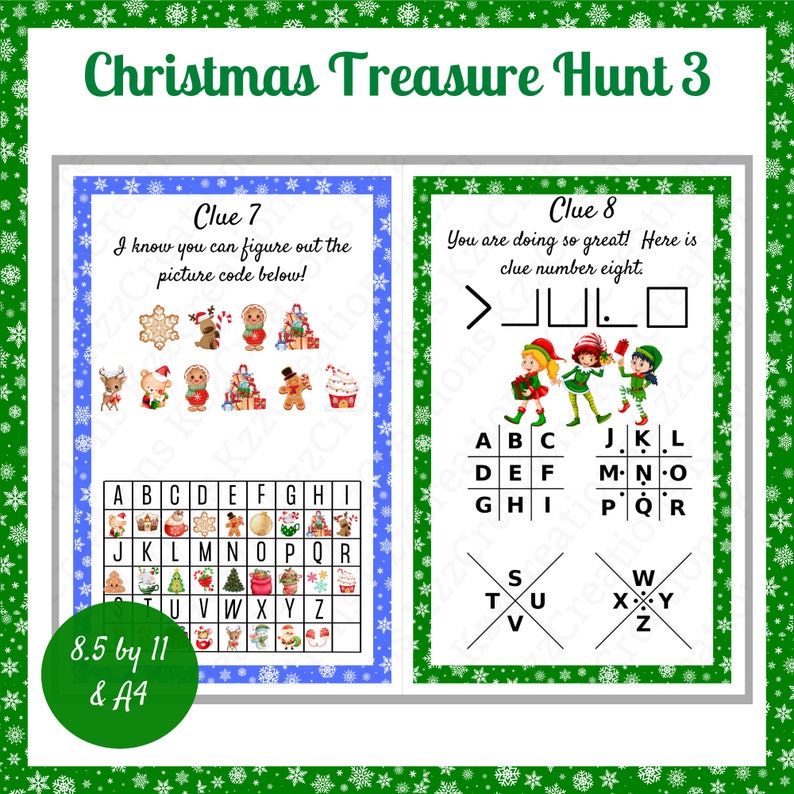 Christmas Scavenger Hunt Letter From Santa Indoor Christmas - Etsy