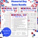Memorial Day Game Bundle, Printable Family Games, Virtual Party Games ...