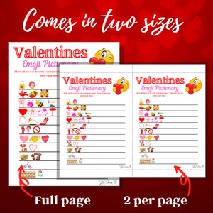 Valentine's Day Game Emoji Pictionary, Printable Family Game, Virtual ...