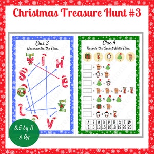 Christmas Scavenger Hunt, Letter From Santa, Indoor Christmas Treasure ...