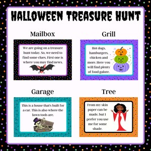 Halloween Scavenger Hunt, Outdoor Halloween Treasure Hunt, Halloween ...