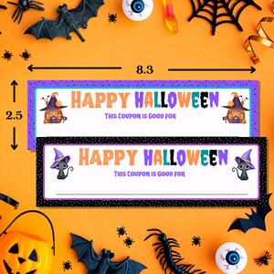 Halloween Coupons, Gift Certificate, Reward Coupons for Kids, 4 ...