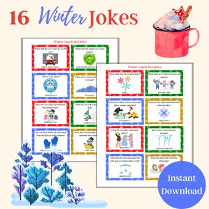 Lunch Box Jokes Bundle, Vol 1, Lunch Box Notes for Kids, Joke of the ...