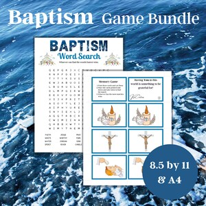 Baptism Game Bundle, 20 Printable Activities (PDF) - Etsy