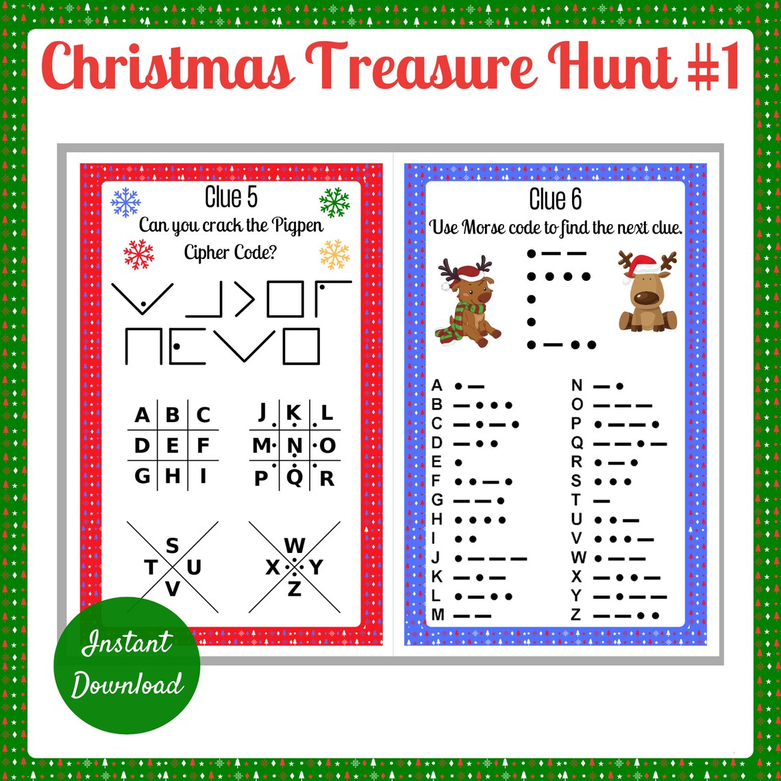Outdoor Christmas Treasure Hunt Letter From Santa Outdoor - Etsy