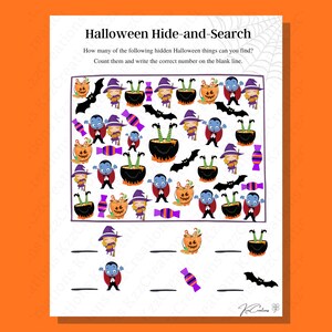 Halloween Hide and Search, Halloween Activities for Kids, Halloween ...