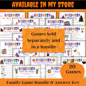 Halloween Scavenger Hunt, Game for Kids, Game for Adults, Virtual Game ...