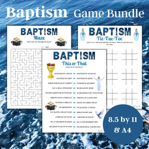 Baptism Game Bundle, 20 Printable Activities (PDF) - Etsy
