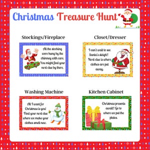 Christmas Treasure Hunt, Christmas Indoor Scavenger Hunt, Game for Kids ...