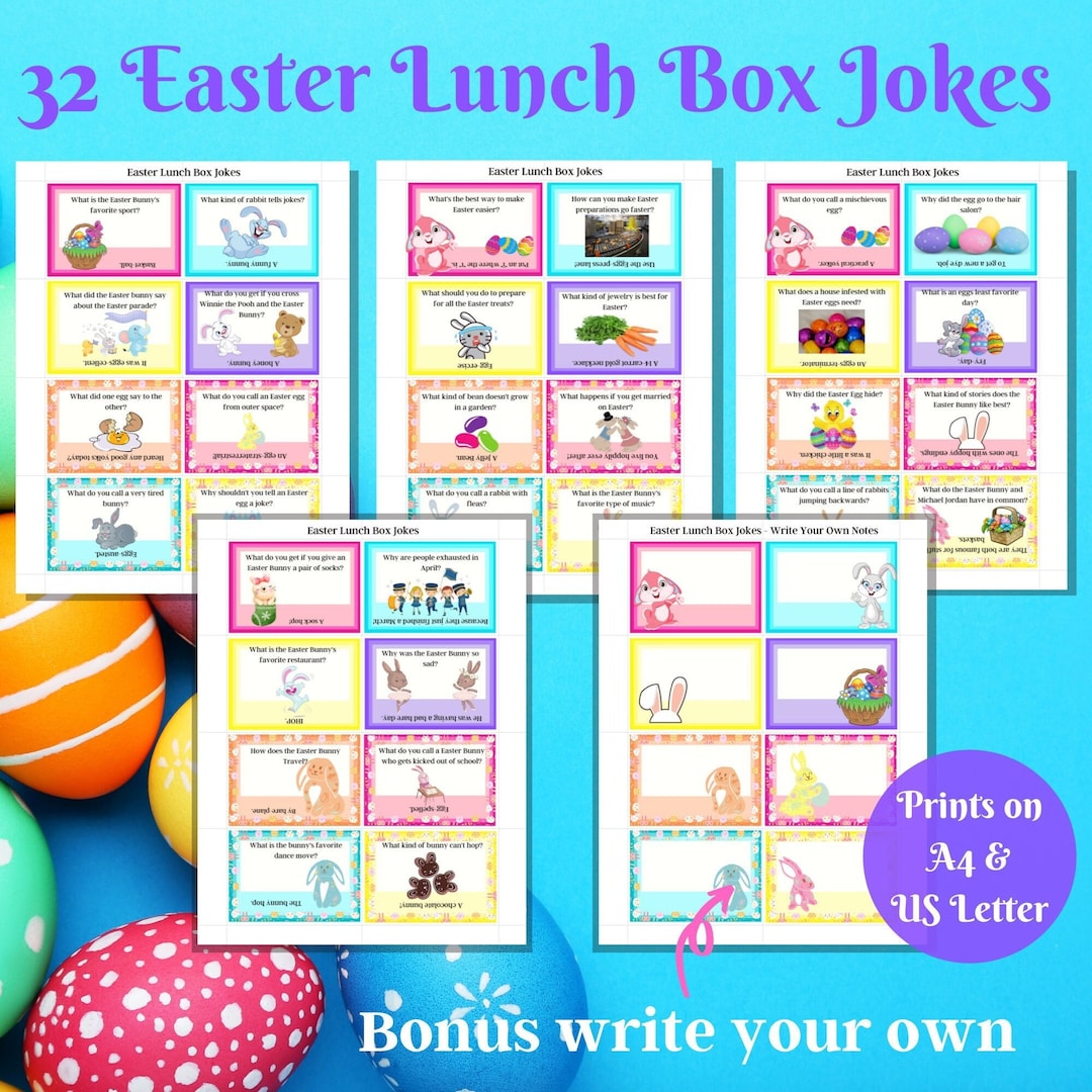Easter Lunch Box Jokes, Notes for Kids, Easter Riddles, Joke of the Day ...