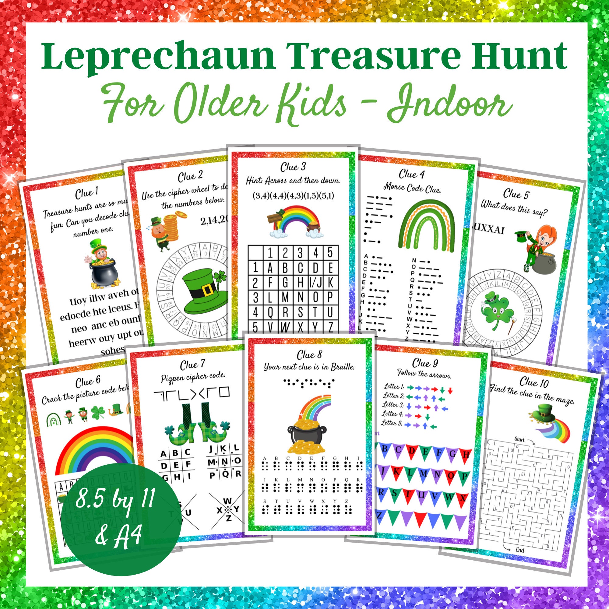 Leprechaun Treasure Hunt Indoor Saint Patrick's Day - Etsy