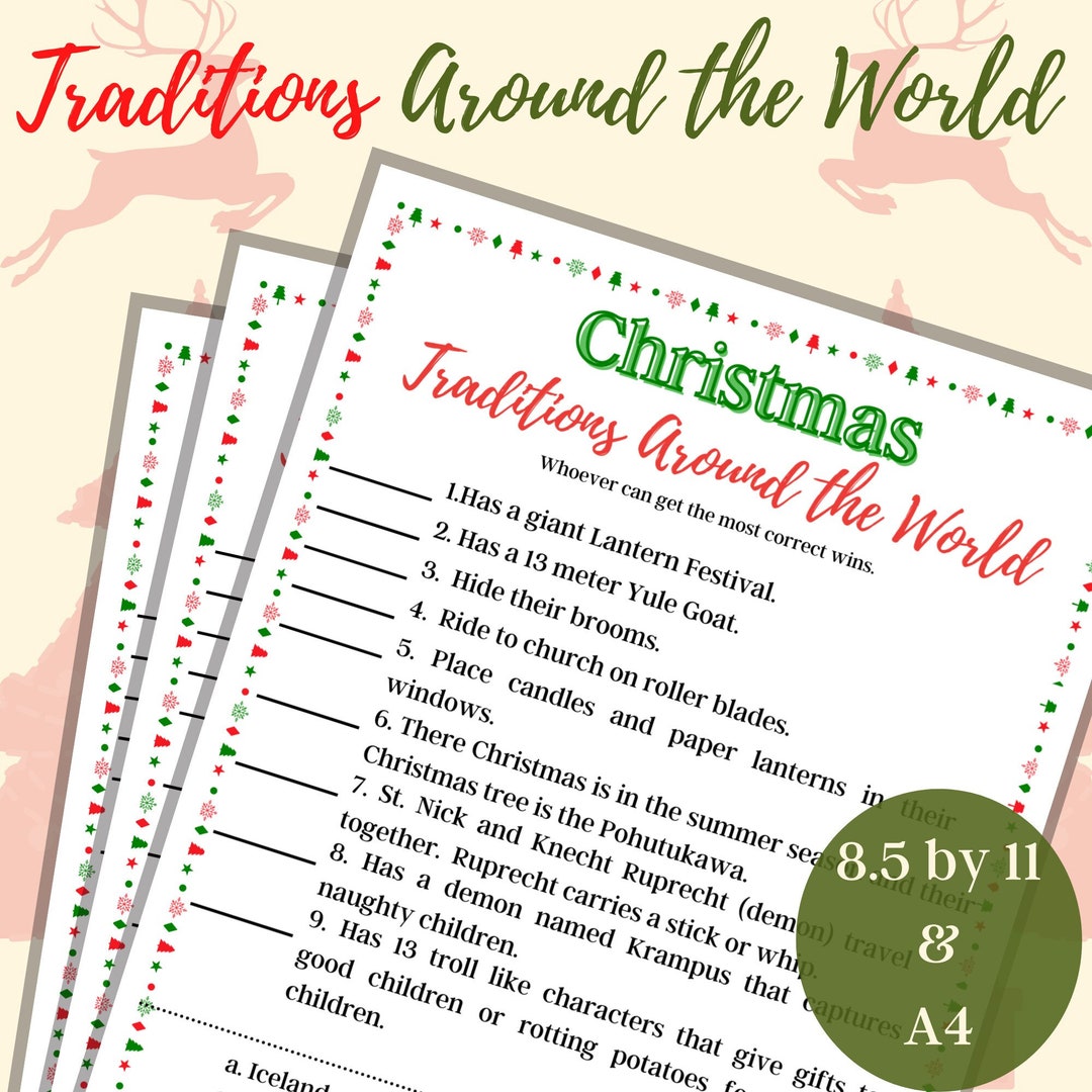 Christmas Trivia, Christmas Game, Christmas Traditions Around the World ...
