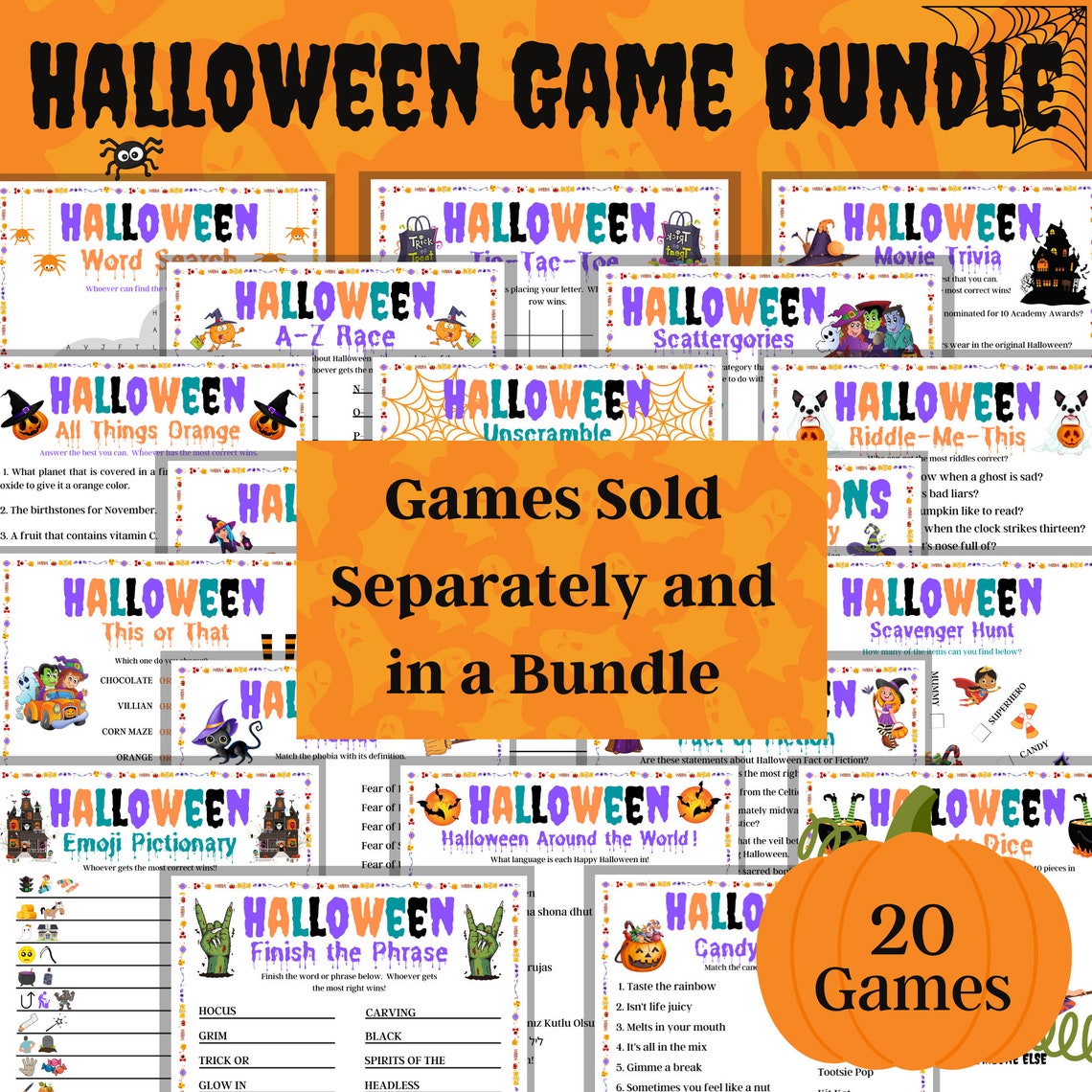 Halloween Candy Match Game Game for Kids Game for Adults - Etsy