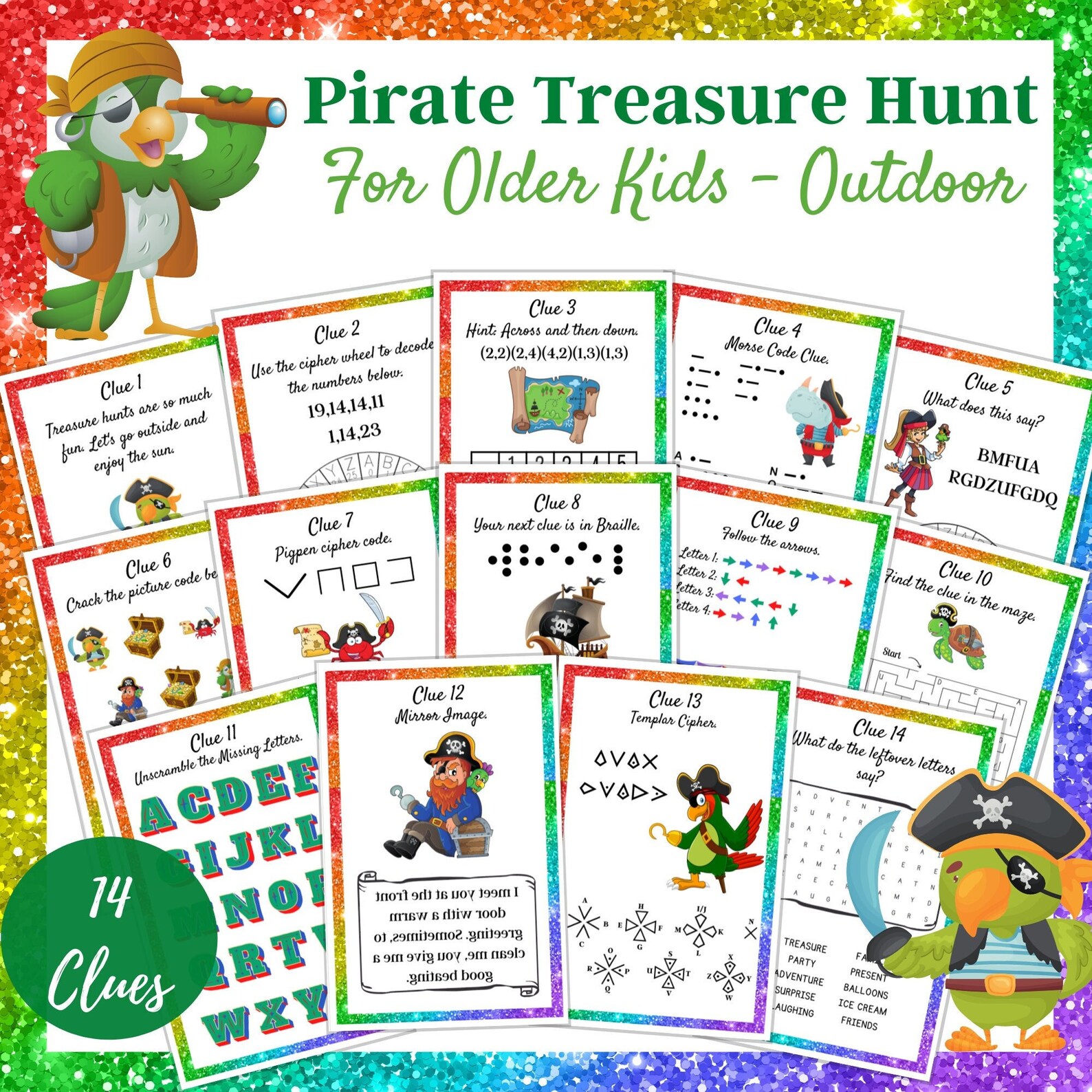 Pirate Scavenger Hunt Outdoor Treasure Hunt Game for Older - Etsy