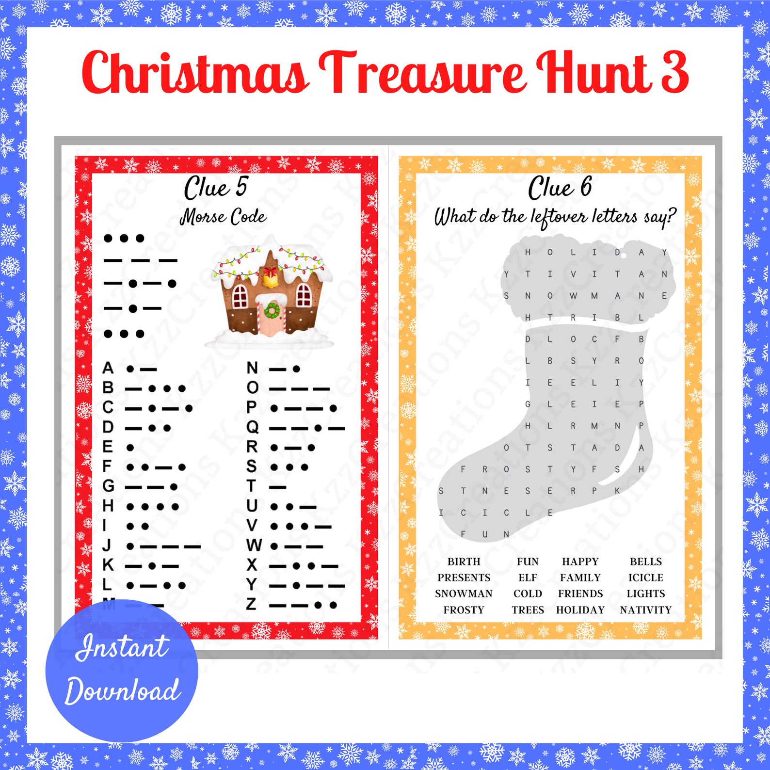 Christmas Scavenger Hunt Letter From Santa Indoor Christmas - Etsy