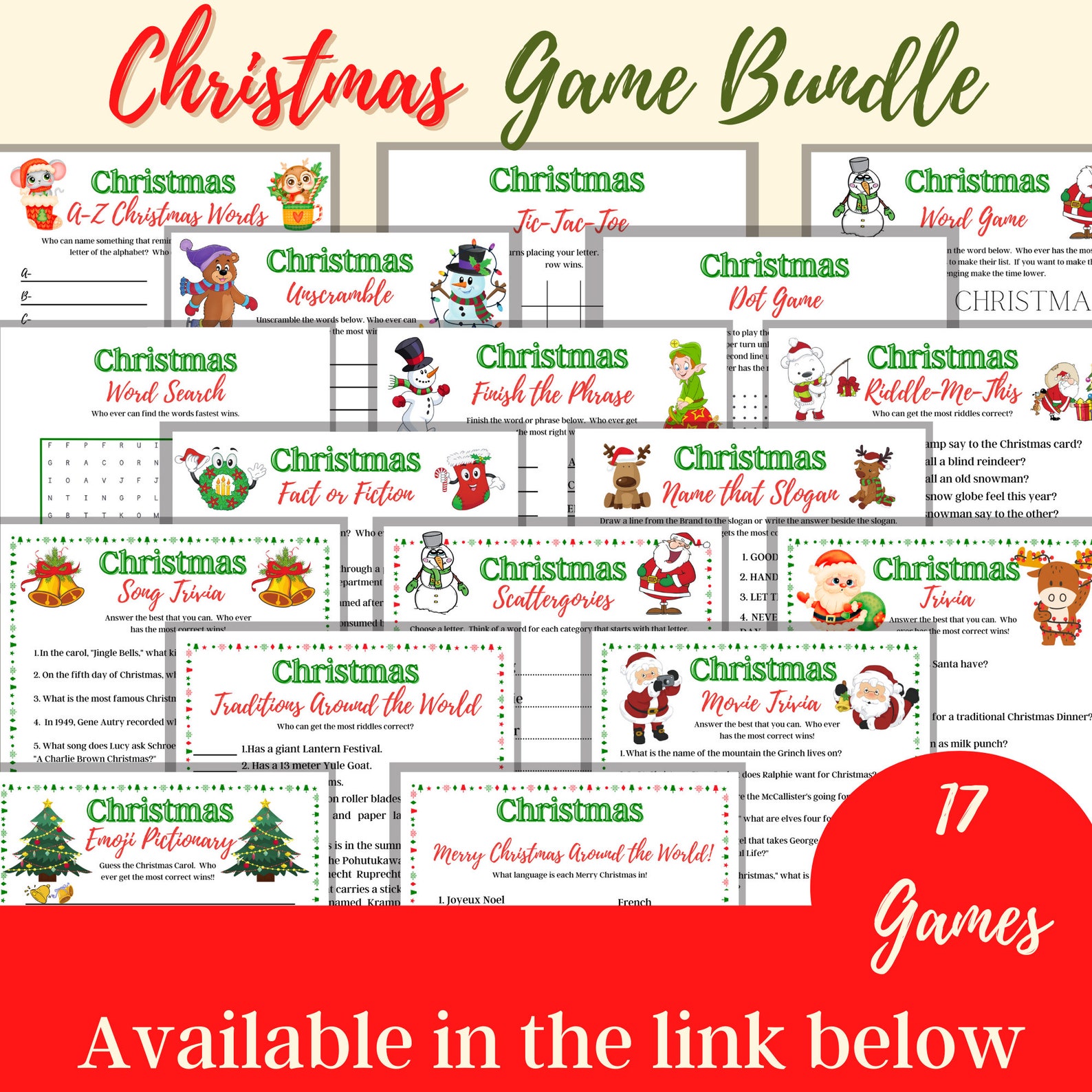 Christmas Emoji Game Christmas Game Name That Christmas | Etsy