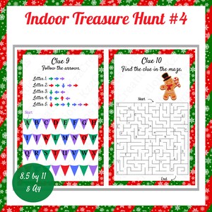 Christmas Scavenger Hunt, Indoor Treasure Hunt, Game for Older Kids ...