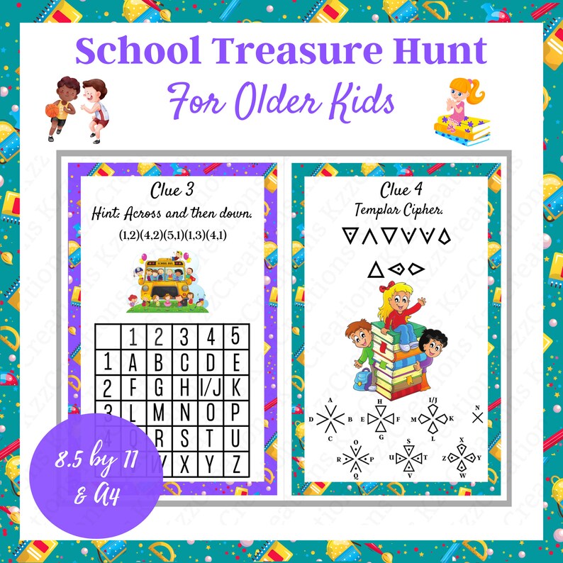 School Treasure Hunt Scavenger Hunt for Your Class Treasure - Etsy