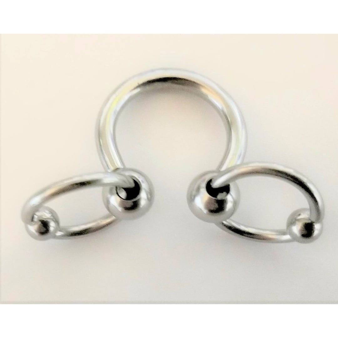 Male Genital Horseshoe Circular Double Doorknocker Jewelry Hafada ...