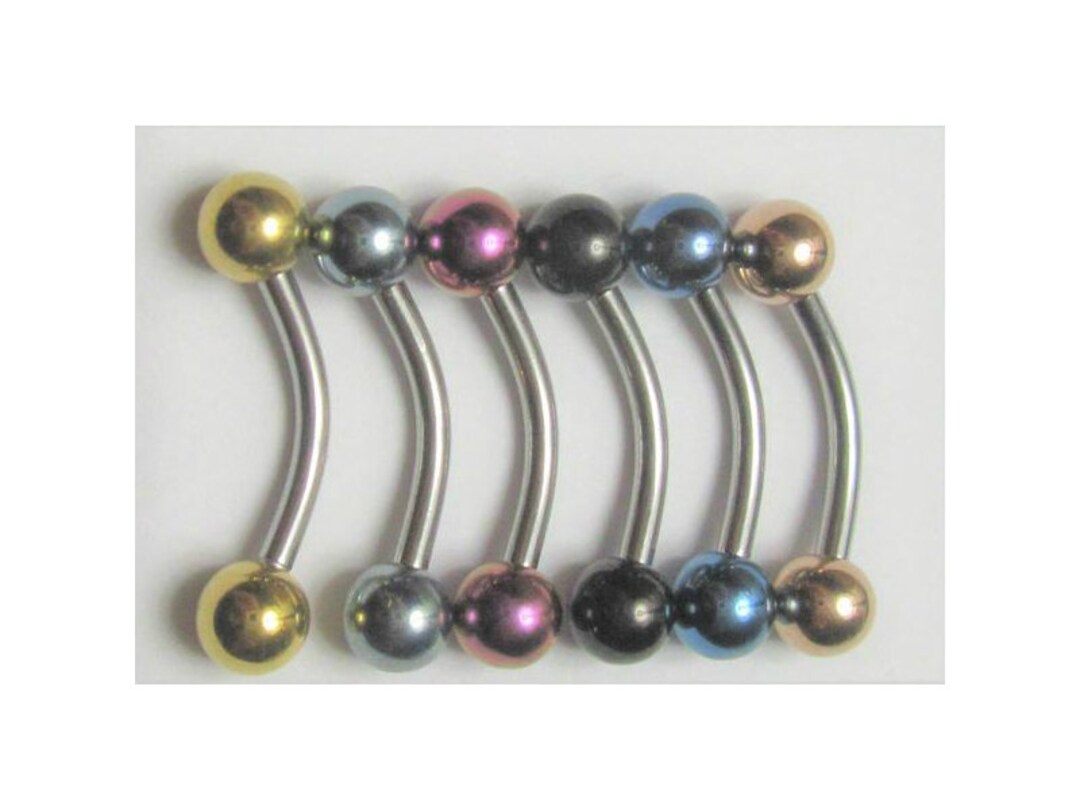 Clitoral Clitorial Clit Hood Bar VCH Vertical Surgical Steel Balls No ...