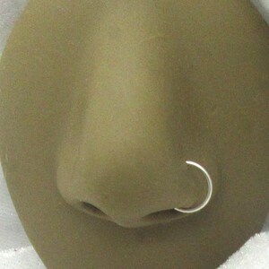 20G Sterling Silver Nose Ring Hoop Nose Jewelry in 20 Gauge 6mm 8mm ...