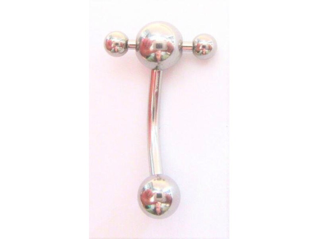 Clitoral Clitorial Clit Hood Bar VCH Vertical Steel Rolling Balls ...