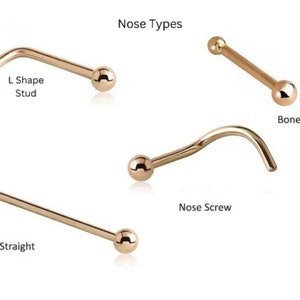 20G Diamond Nose Stud Silver L Shape Nose Ring AB Iridescent Clear ...