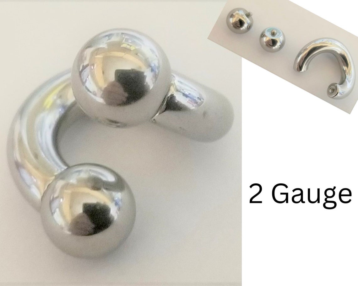 Male Genital Jewelry PA Prince Albert 8G 6G 4G 2G 0G 00G Penis Piercing ...