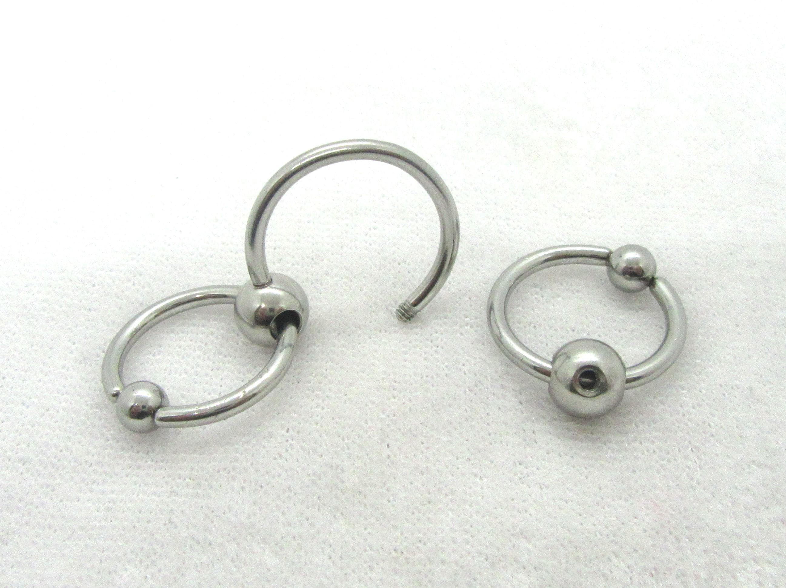 8G 10G Male Genital Horseshoe Circular Double Doorknocker Jewelry ...