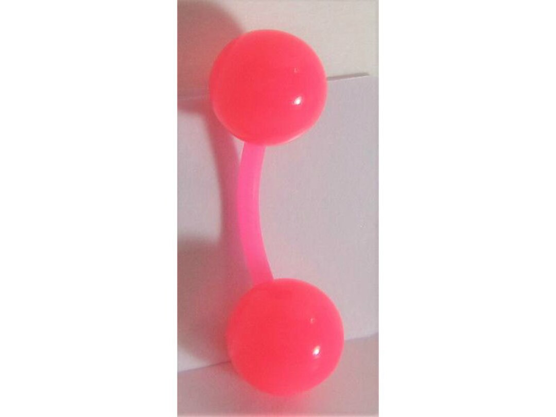 Clitoral Clitorial Clit Hood Bar VCH Hypoallergenic Vertical Pink Balls ...