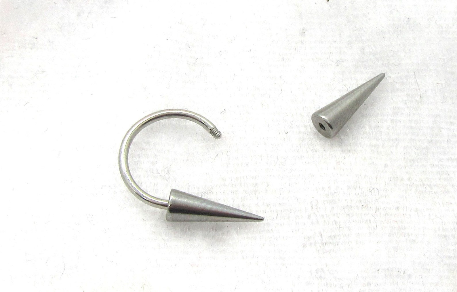 16G 14G Spiked Septum Ring Hoop Spikes Long Spikes Septum Hoop Surgical ...