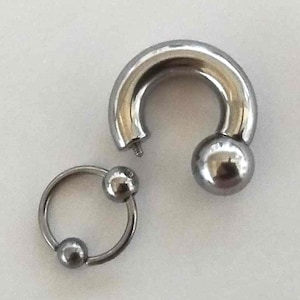 2G 4G 6G 8G 10G Male Genital Horseshoe Doorknocker Jewelry PA Frenum ...