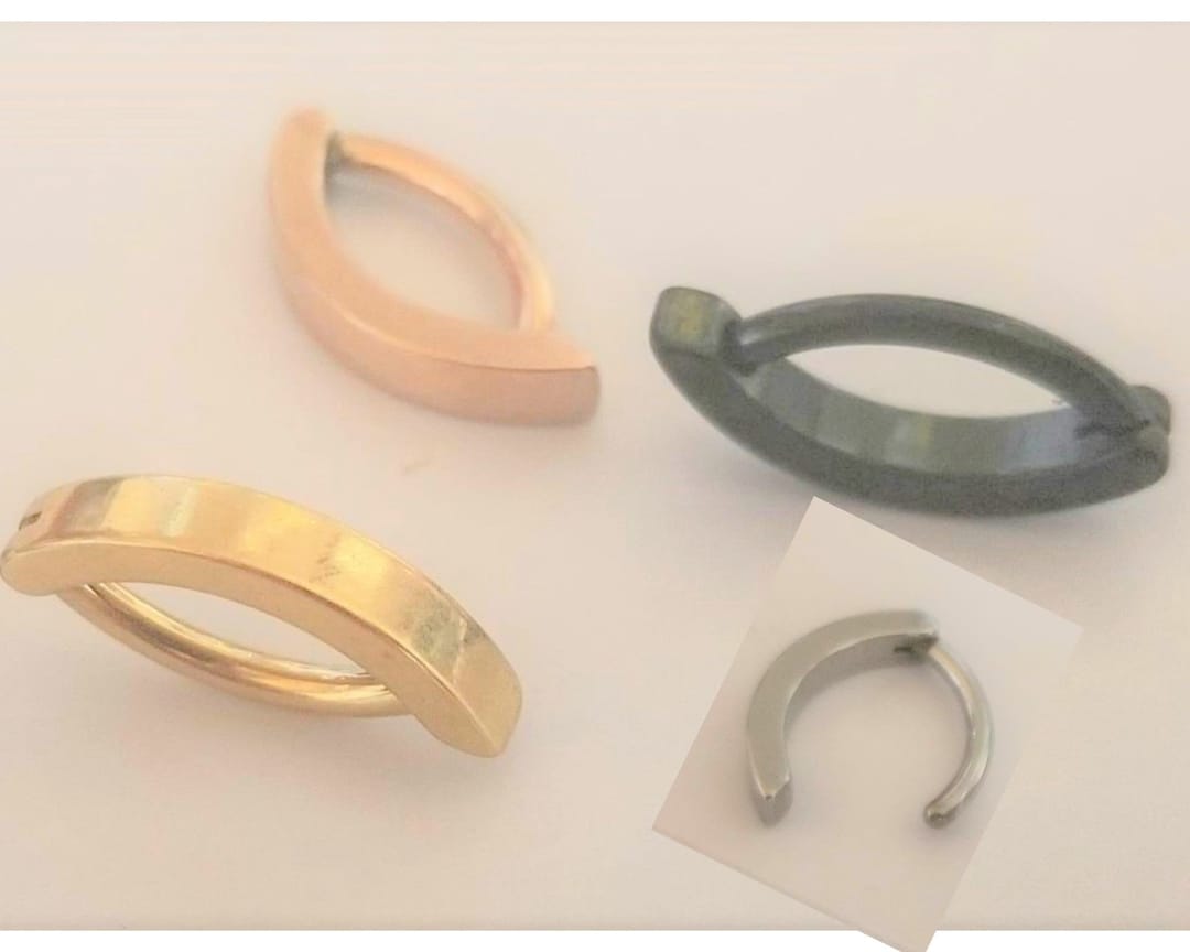 14G Clitorial Hood Ring VCH Cuff Bar Hinged Jewelry Vertical Stainless ...