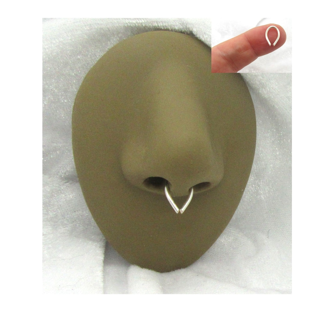 16G Septum Ring Hoop Oval Septum Hoop Surgical Steel 8mm 10mm Diameter ...